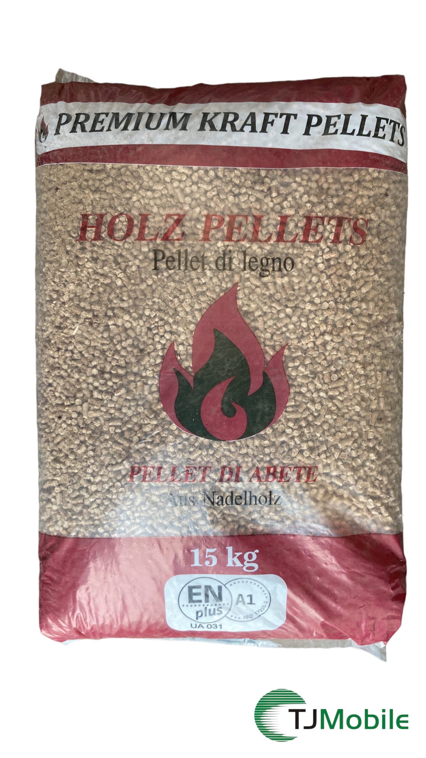 Paleta z Pelletem HOLZ PELLETS 100% A1 EN PLUS UA031 6mm 1050kg - TJMobile